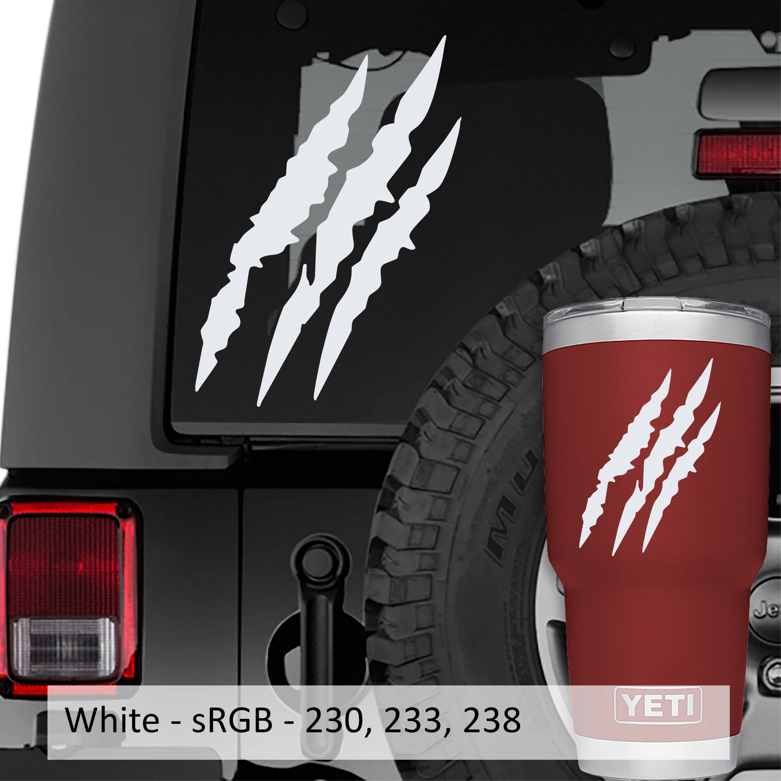 Collectible Decals Claw Marks Vinyl Decal - Walmart.com