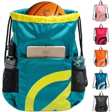 TRAILKICKER Waterproof Drawstring Sports Bag, Gym Backpack with Zipper ...