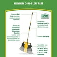 Expert Gardener 3-in-1 Leaf Rake, Functions as 30in Leaf Rake, 7in ...