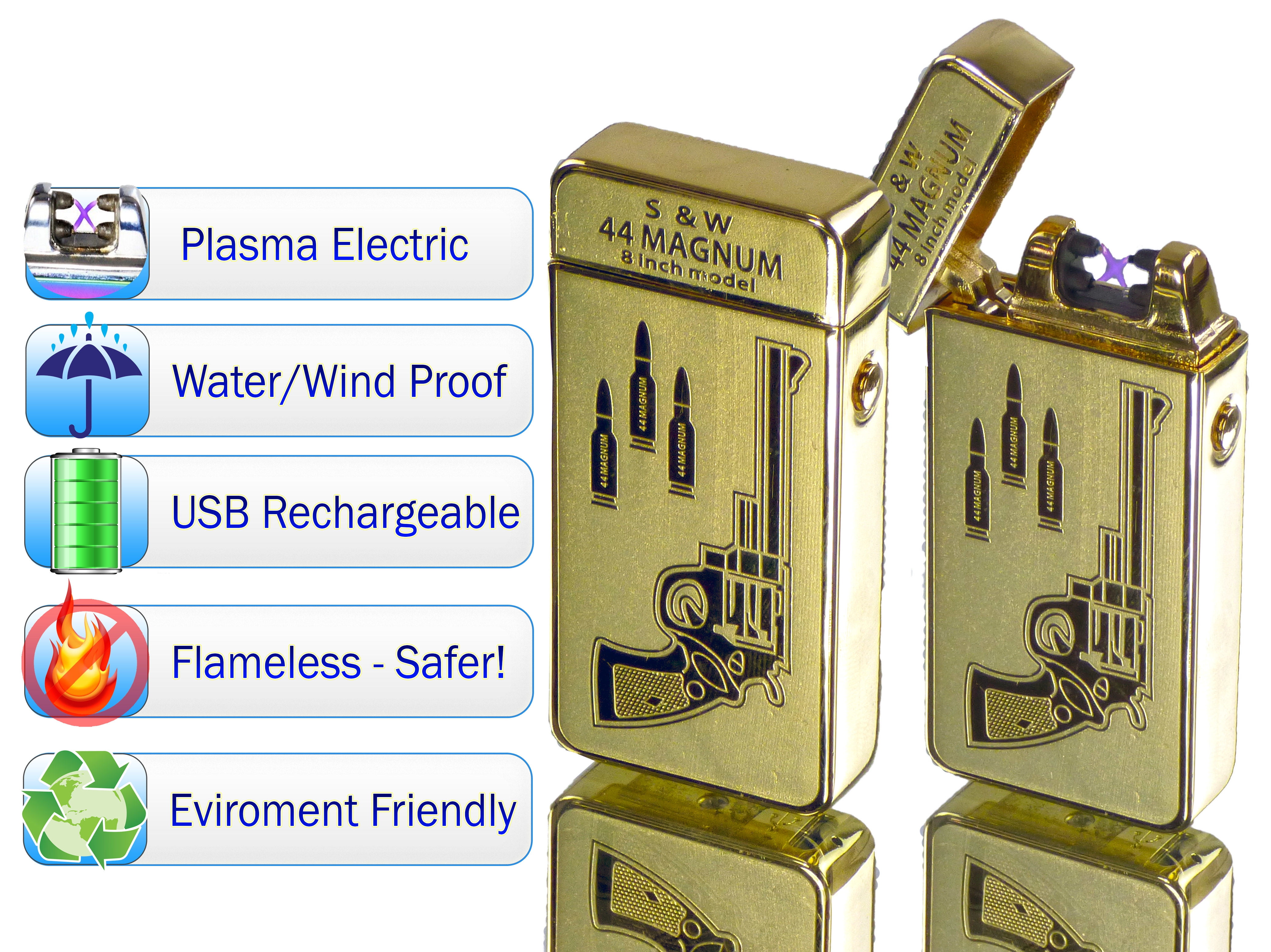 Tac Plasma Lighter Dual Arc Tactical Beam - USB Rechargable, Electric ...
