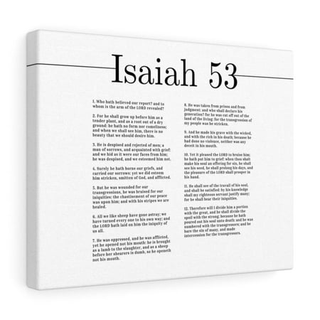 Scripture Walls Isaiah 53 Chapter Prophecy Of Jesus Bible Canvas ...