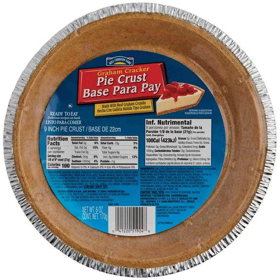 Great Value Graham 9" Pie Crust, 6 oz - Walmart.com