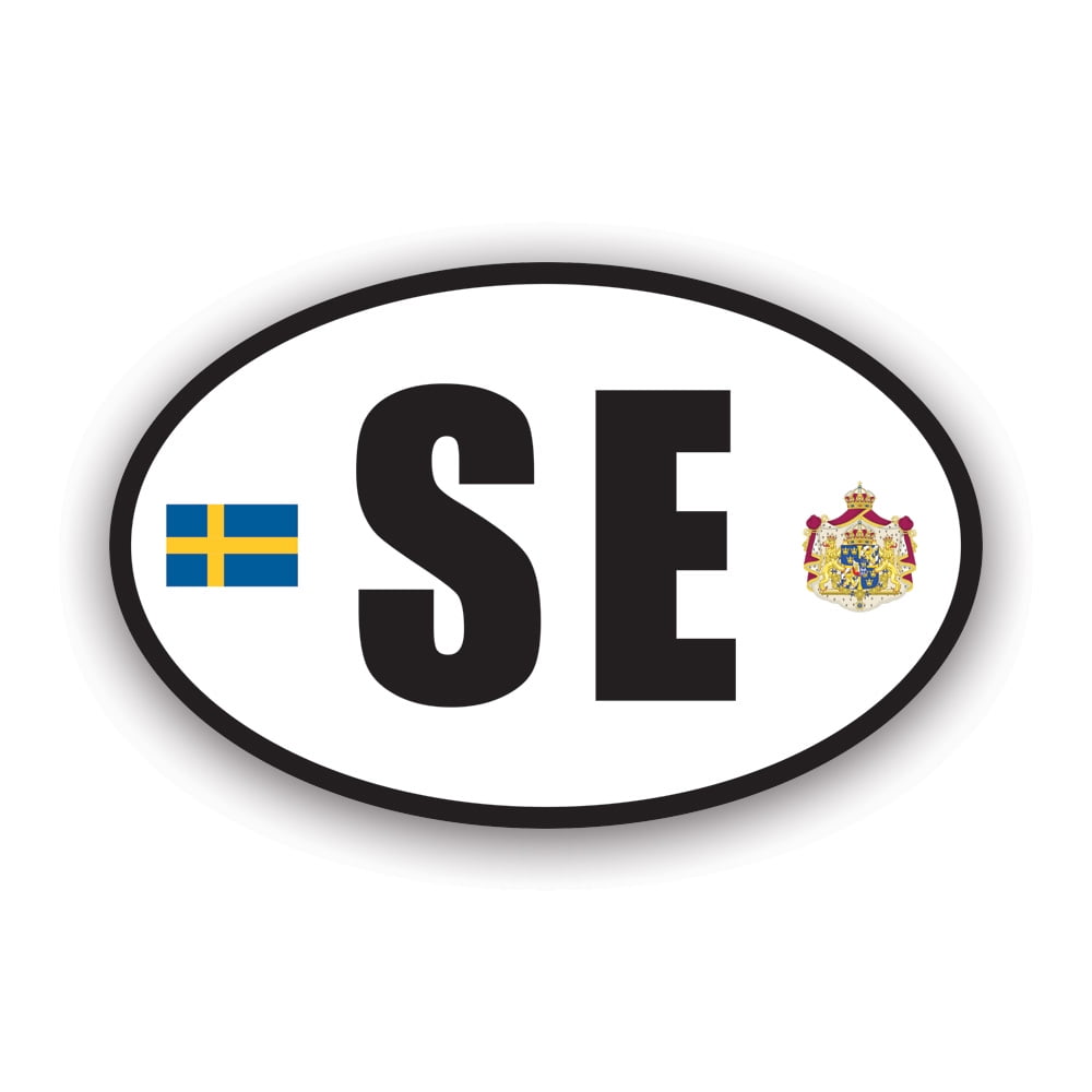 Sweden Oval Sticker Decal - Self Adhesive Vinyl - Weatherproof - Made ...