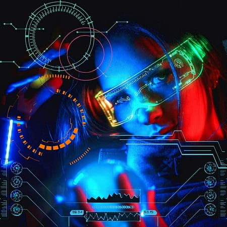 Cyberpunk LED Visor Glasses BACK TO FUTURE Future Design Sense Party ...