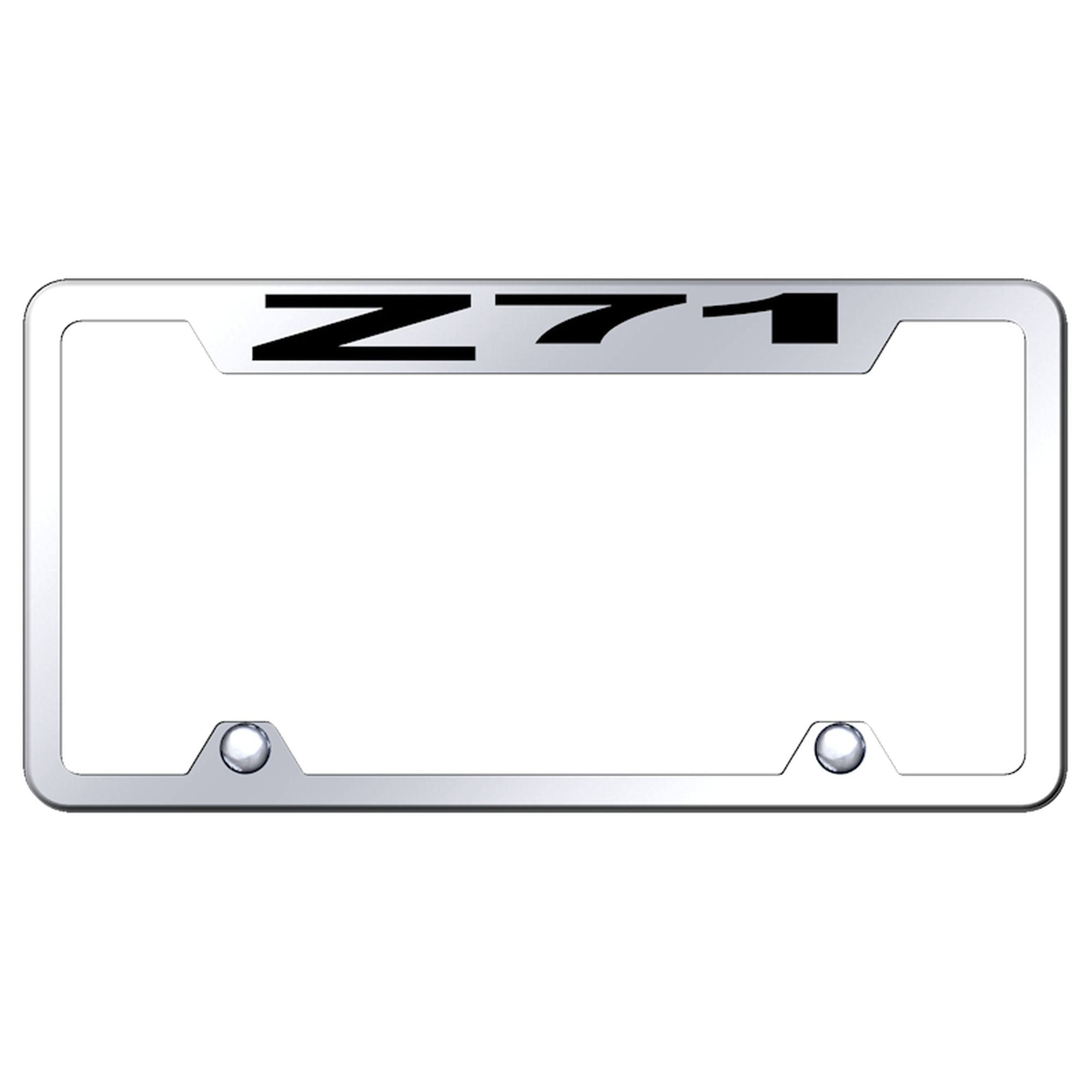 Chevy Z71 Logo Stainless Steel Truck Cut-Out License Plate Frame ...