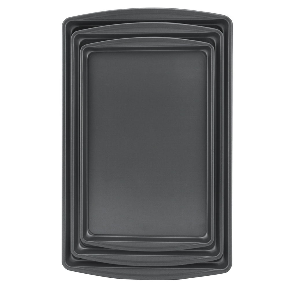 Mainstays Metal Non-Stick Cookie Sheet, 3 Pack - Walmart.com - Walmart.com