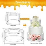 Austok 2Pcs Acrylic Cake Stand Fillable Cake Risers Clear Cake Tier ...