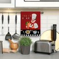 2PC Italian Chef Kitchen Towels Set - Red Cooking Themed Dish Cloths ...