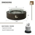 VENTOPYR 41-inch Round Outdoor Propane Fire Pit Table with Fire Glass ...