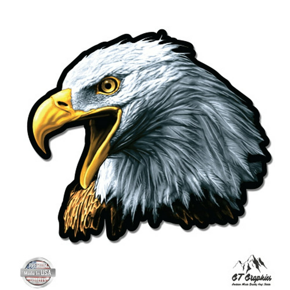 Bald Eagle - 3" Vinyl Sticker - For Car Laptop I-Pad Phone Helmet Hard Hat - Waterproof Decal ...