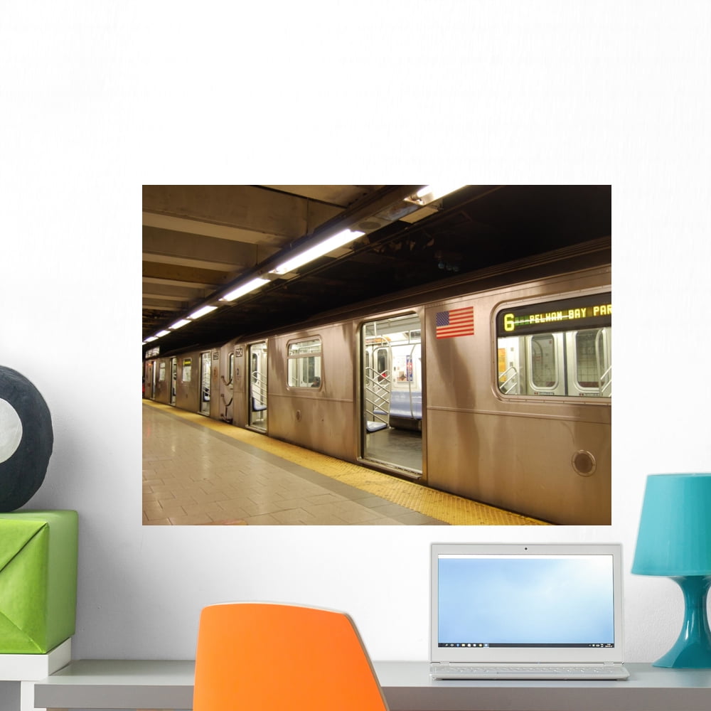 Subway Train Wall Mural by Wallmonkeys Peel and Stick Graphic (24 in W ...