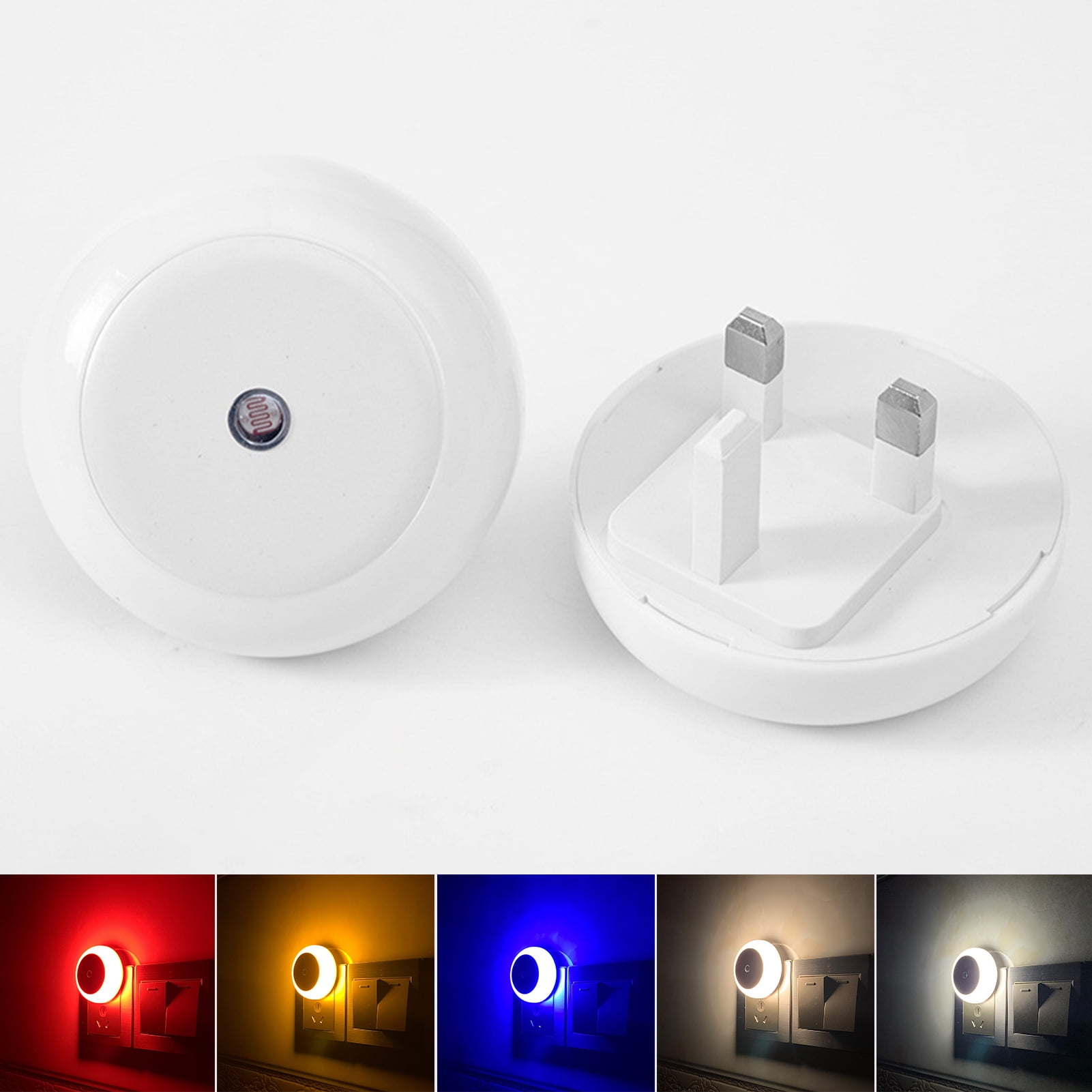 Sunjoy Tech LED Night Lamp Plug And Play Flicker Free Auto On/Off Super ...