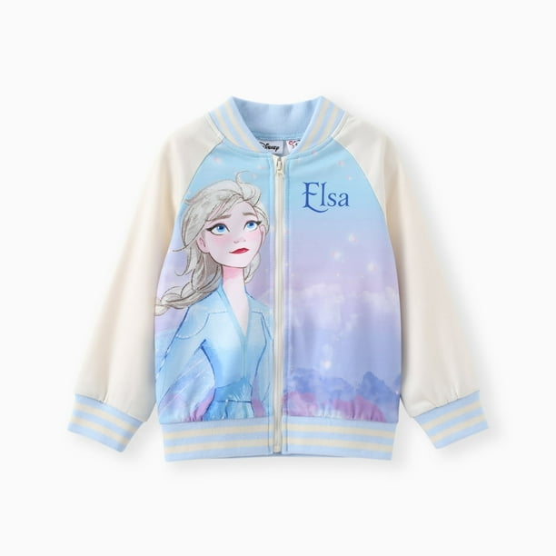 Disney Frozen Girls Bomber Jackets Elsa Character Graphic Tie Dye ...