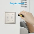 DEWENWILS Brushed Nickel Light Switch Covers, Double Toggle Wallplates ...