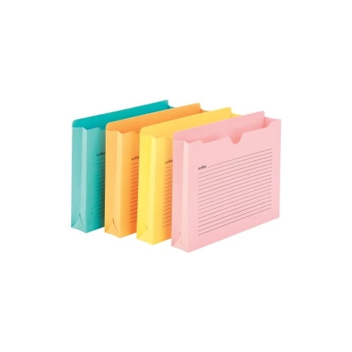 Smead Notes File Jackets, Aqua, Goldenrod, Pink, Yellow, 12 / Pack ...
