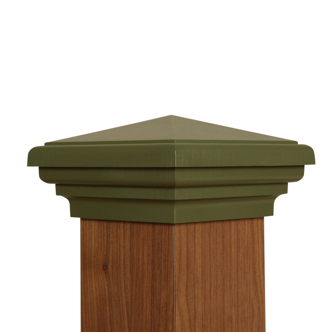 4x4 Post Cap (3.5") Green New England Pyramid Top for Outdoor Fences ...