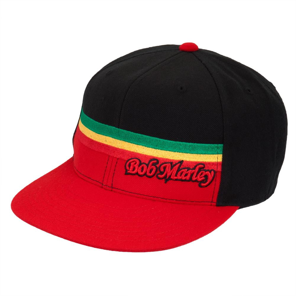 Bob Marley - Rasta Stripe Yellow Fitted Cap - 7 3/4 - Walmart.com