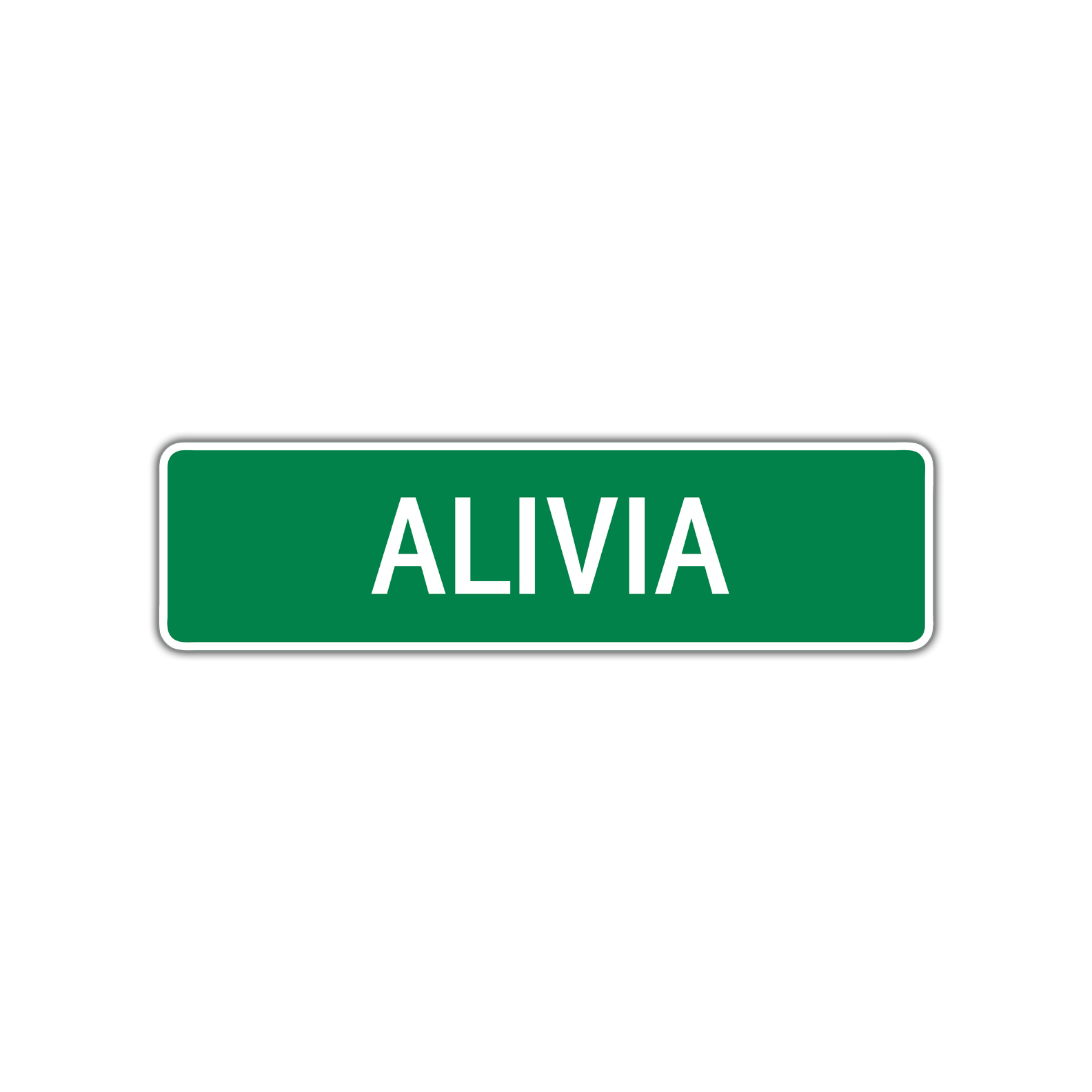 Alivia Girls Children Name Letter Printed Plaque Decoration Label ...