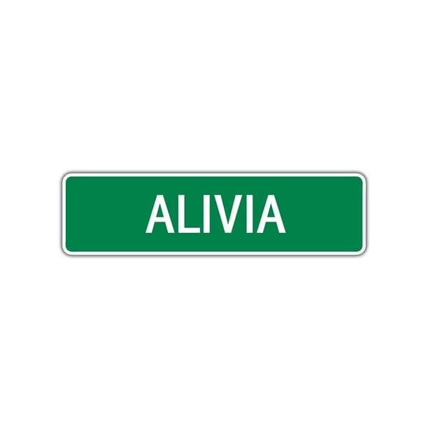Alivia Girls Children Name Letter Printed Plaque Decoration Label ...