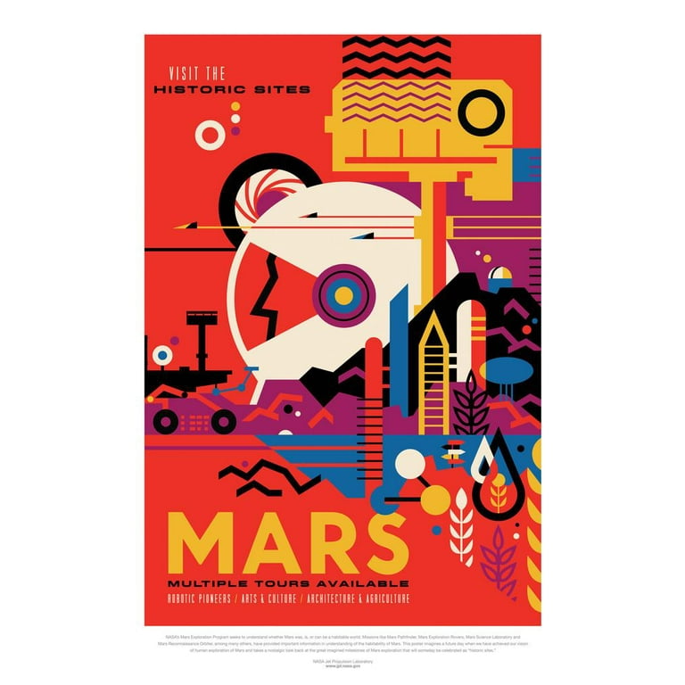 Nasa Earth And Mars Poster