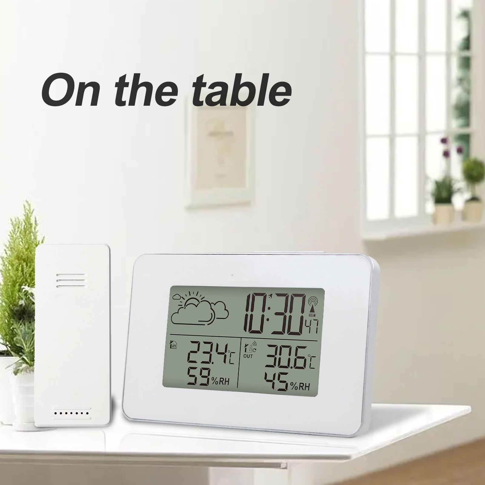 AURORA TRADE Digital Clock Battery Operated Calendar Function Wireless ...