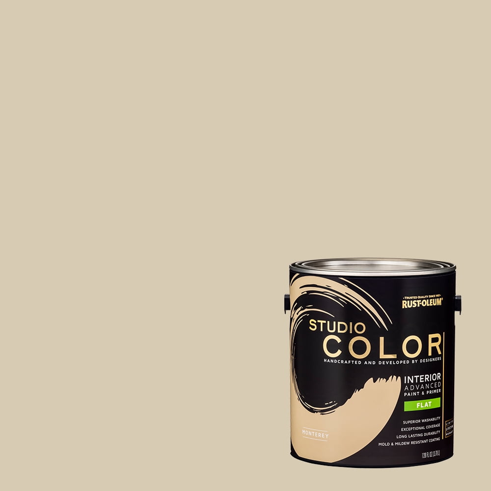 Rust-Oleum Studio Color Monterey, Interior Paint + Primer, Flat Finish ...