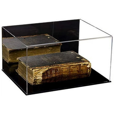 Better Display Cases Clear Acrylic Book Display Case with White Base ...