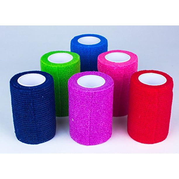 Ever Ready First Aid Self Adherent Cohesive Bandages, Rainbow, 24 Count ...