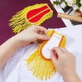 1 Pair Cloth Tassel Epaulettes Costume Accessories Red 200x100x8mm ...