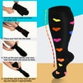 3 Pairs Plus Size Compression Socks Wide Calf 20 30 Mmhg For Men