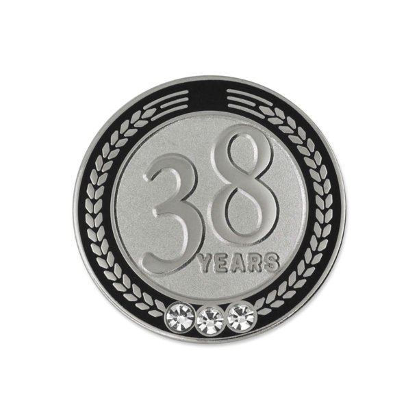 PinMart's 38 Years of Service Award Employee Recognition Gift Lapel Pin ...