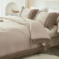 Move Over Queen Comforter Set - Taupe Grey Macrame Tassel Bedding with ...