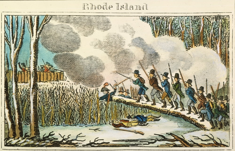 Great Swamp Fight 1675 Nthe Great Swamp Fight Near South Kingston Rhode ...