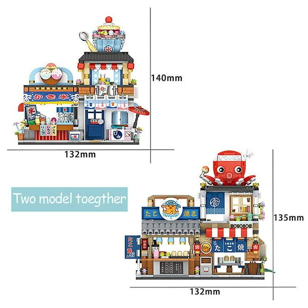 Loz Mini Japanese Street View Braised Octopus Shop Building Block ...