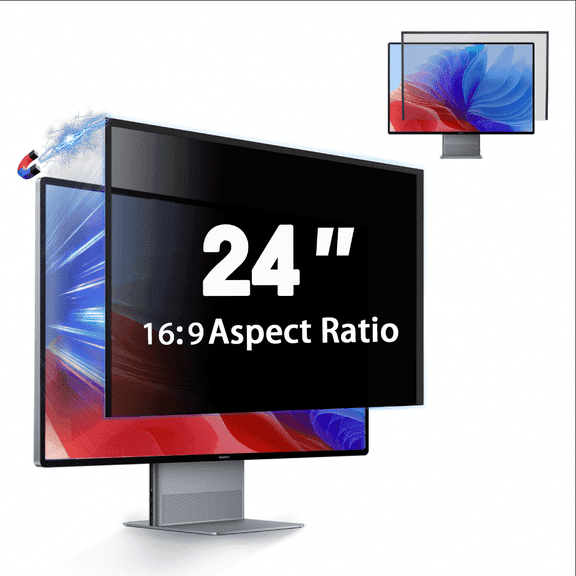 2 Pack Magnetic Hanging Computer Privacy Screen 24 Inch for 16:9 ...