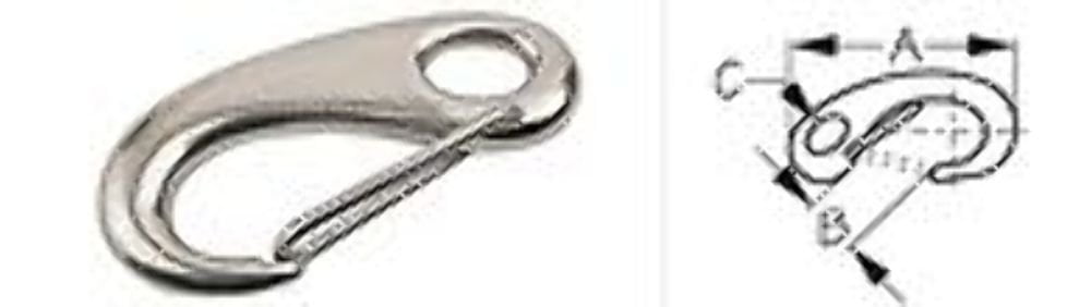 Spring Gate Snap Hook 2-3/4" 316 Cast Stainless - Walmart.com