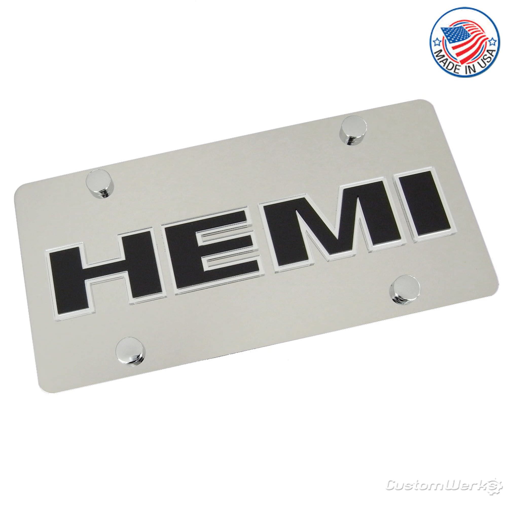 Eurosport Daytona 1466-1 Stainless Steel Hemi License Plate - Walmart.com