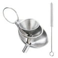2 Sets Stainless Steel Funnel Food Stainless Steel Canning Funnel Funil ...