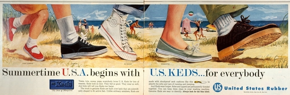 Advert: Keds Sneakers 1959. /Nsummertime U.S.A Begins With U.S. Keds ...
