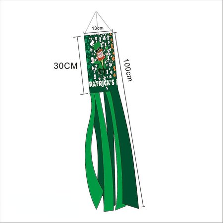 St Patrick's Day Windsock Flag Irish Holiday Decoration Carnival Green ...