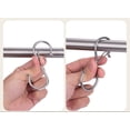 Stainless Steel S-Hook with Safety Buckle, Anti-Fall Clip-On Hooks for ...