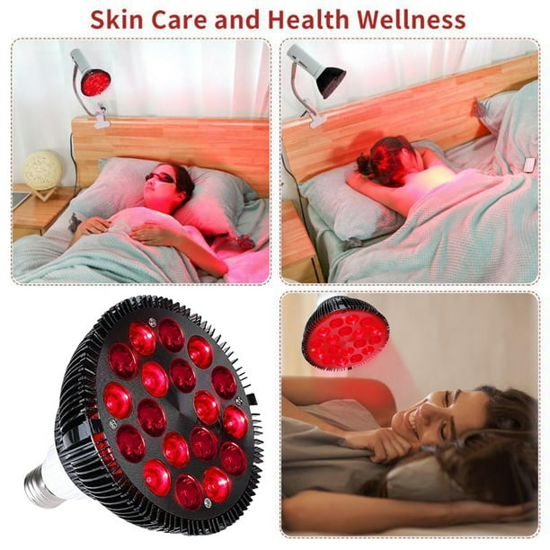 Red Light Lamp 54W Red LED Light Therapy Lamp Red 660nm And 850nm Near Infrared LED Lamps ...
