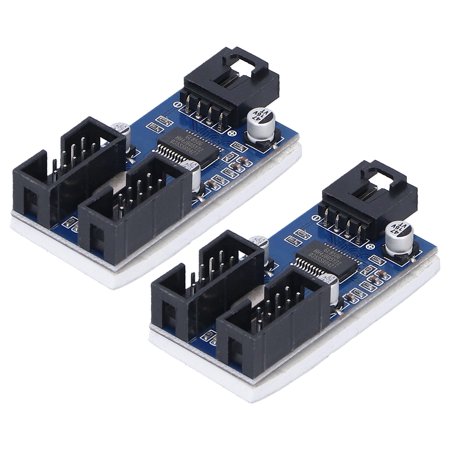 USB Header Extension Splitter, Multifunction 9Pin 1 To 4 Splitter Dual ...