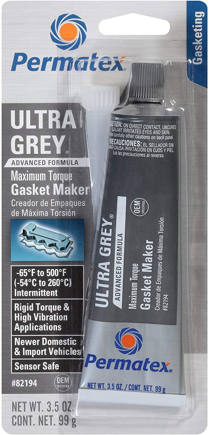 Permatex 82194 Ultra Grey Rigid High-Torque RTV Silicone Gasket Maker ...
