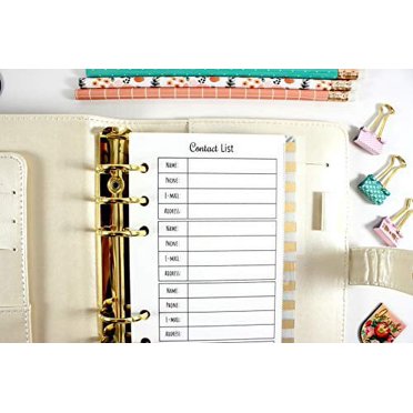 Goal Planner Inserts for 11 Disc Planners - Walmart.com
