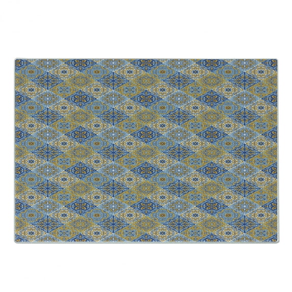 Antique Oriental Cutting Board, Detailed Vivid Floral Inspired Azulejo ...