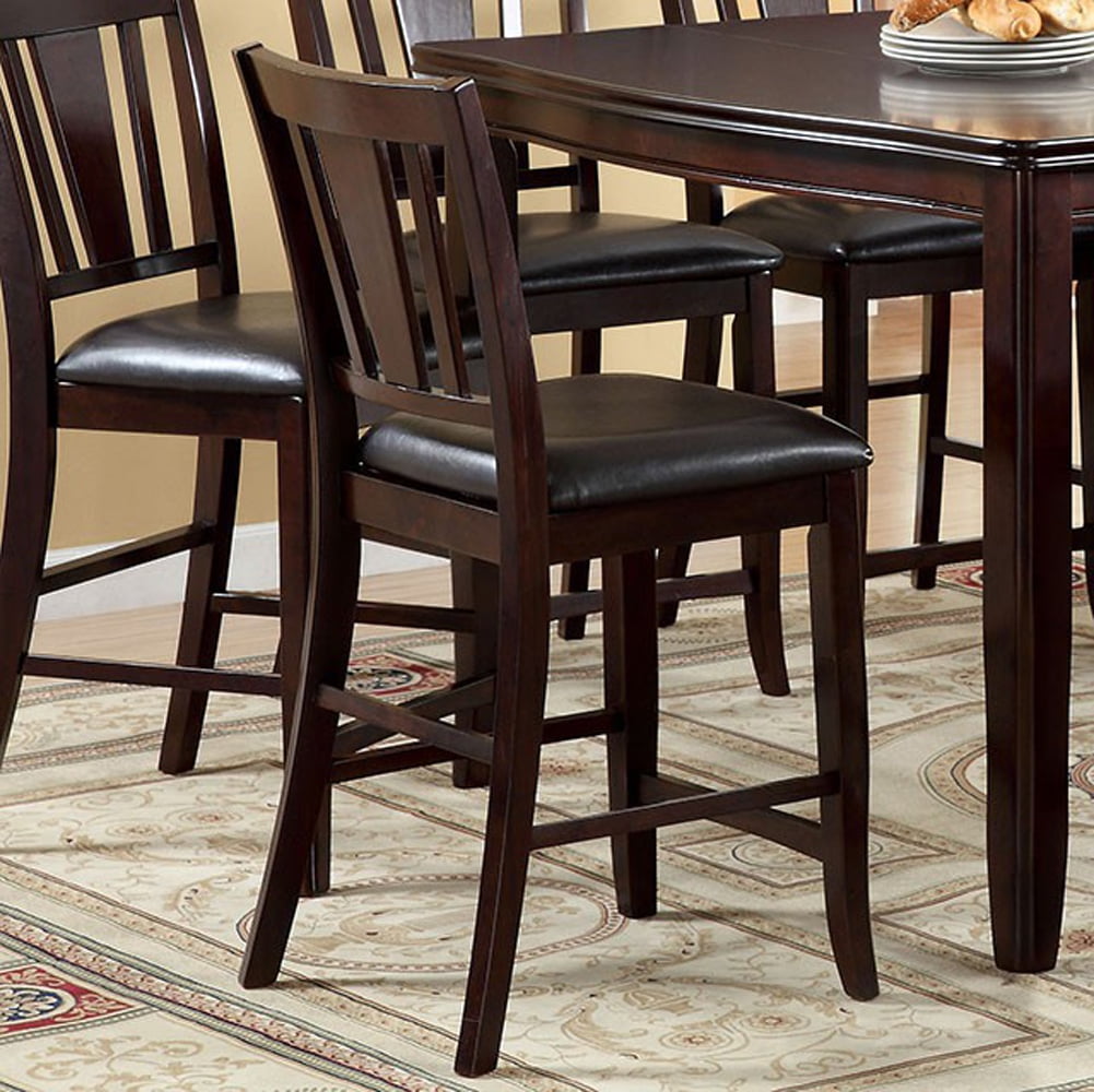 Counter Height Chair Withpu Seat Expresso Finish Walmart Counter Height Chair Withpu Seat Expresso Finish Walmart