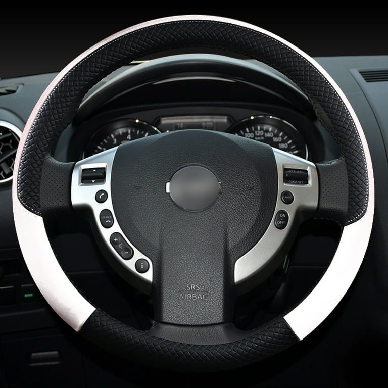 White Artificial Leather Car Steering Wheel Cover for Nissan Qashqai J10 Terrano I II Auto Sport Walmart