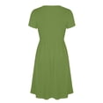 Atogsazn Womens Summer V Neck Midi Dress Dressy Casual Flowy Tummy ...