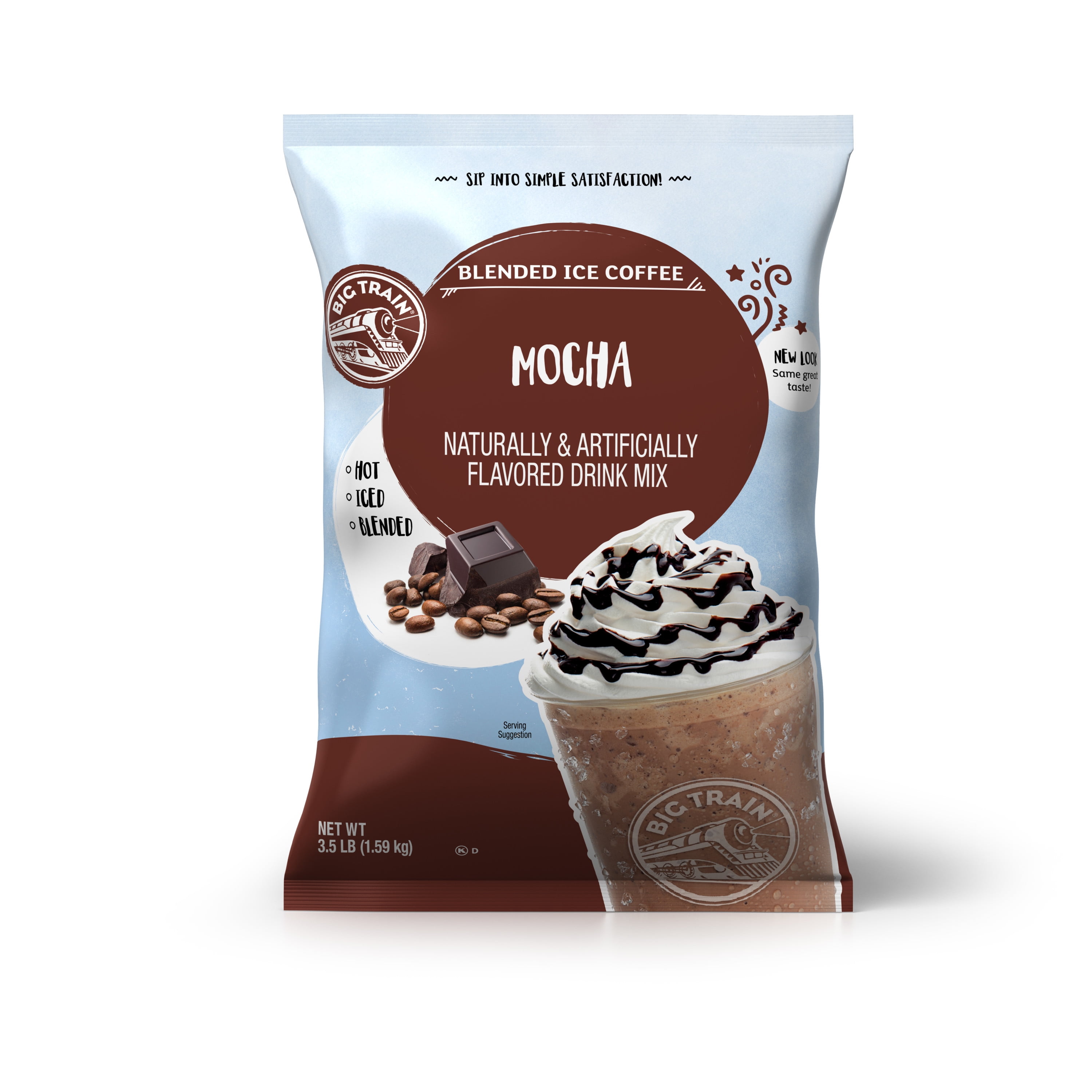 Big Train Mocha Blended Ice Coffee Beverage Mix, 3.5 lb - Walmart.com